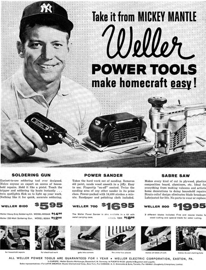 Weller® 1962 Mickey Mantle Ad | Apex Tool Group